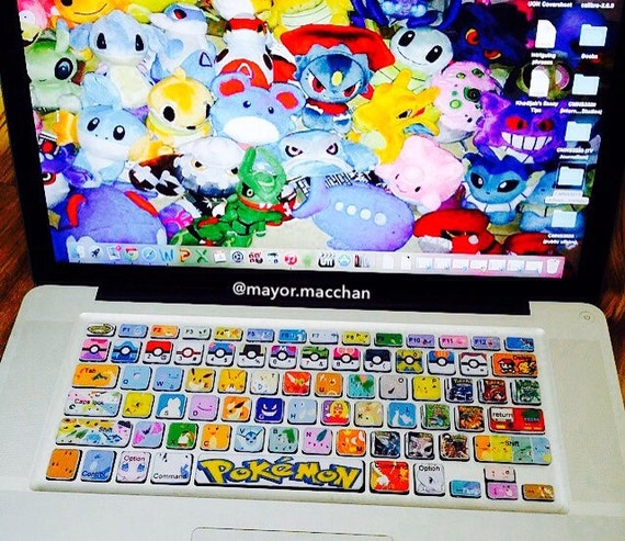 Pokemon inspired keyboard stickers for MacBooks and Apple