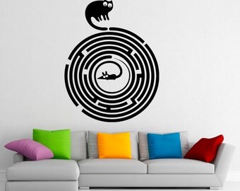 Maze wall decal | Etsy