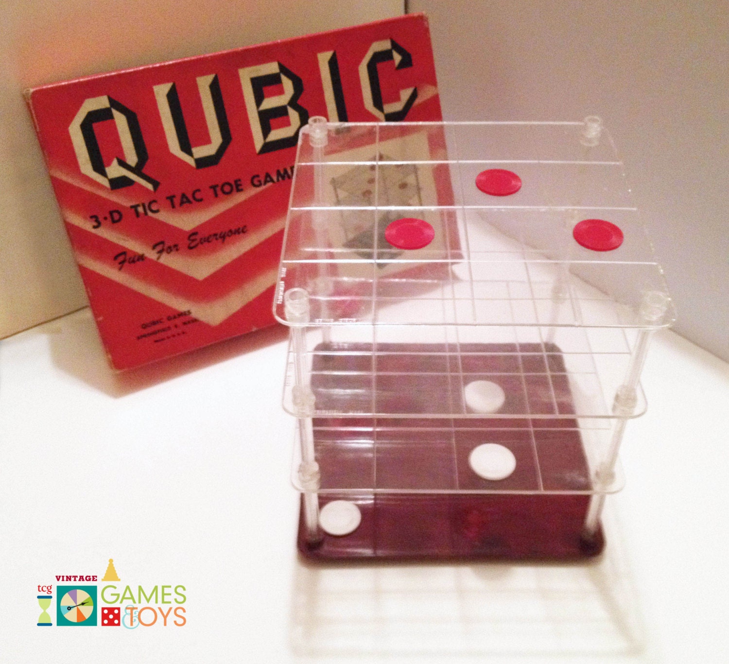 Qubic 3D Tic Tac Toe Game Used By Qubic By TcgVINTAGEgamestoys qubic-3d-tic-tac-toe-game-used-by-qubic-by-tcgvintagegamestoys