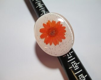 Vintage 60s Lucite Moonstone Ring DEADSTOCK Red by SHOPHULLABALOO