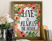 Popular items for love is the answer on Etsy