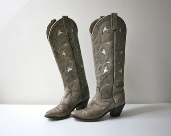 Gray cowboy boots | Etsy