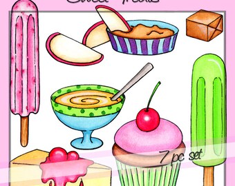 Items similar to Sweet Treats Clip Art Bundle, Desserts, Ice Cream Bars ...