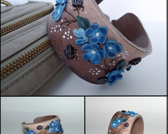 Cuff bracelet polymer clay | Etsy