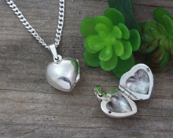 Sterling silver locket Round Locket Mens Locket by LifeOfSilver