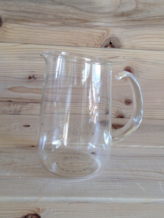 Vintage Clear Glass Pyrex 1 Qt Pitcher Beverage Server