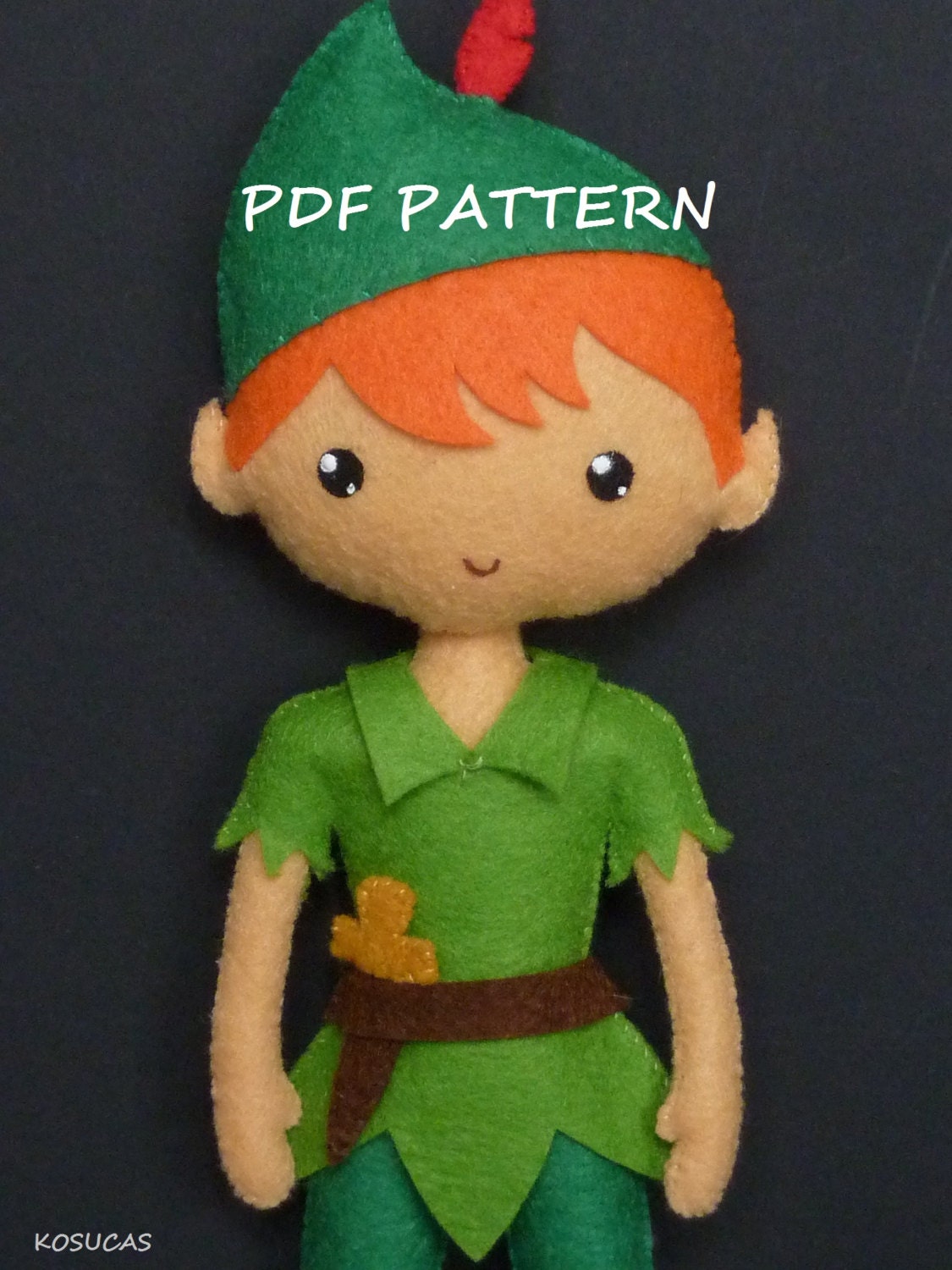 PDF pattern to make a felt Peter Pan.