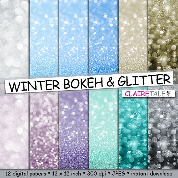 Christmas bokeh paper: WINTER BOKEH photo backdrop by ClaireTALE