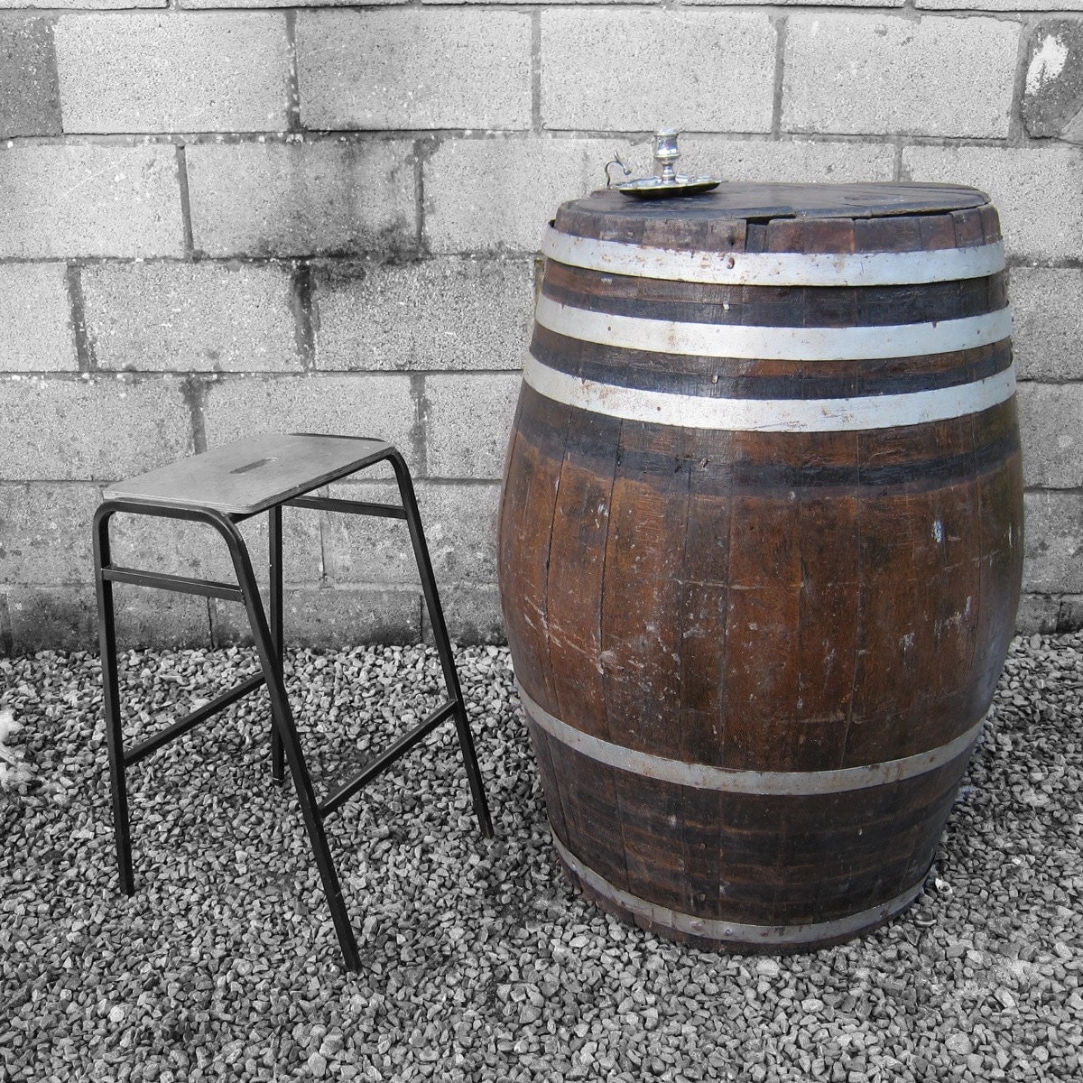 Fabulous Large Old Antique Rustic Wooden Oak Ale Flour Beer Keg Barrel ...