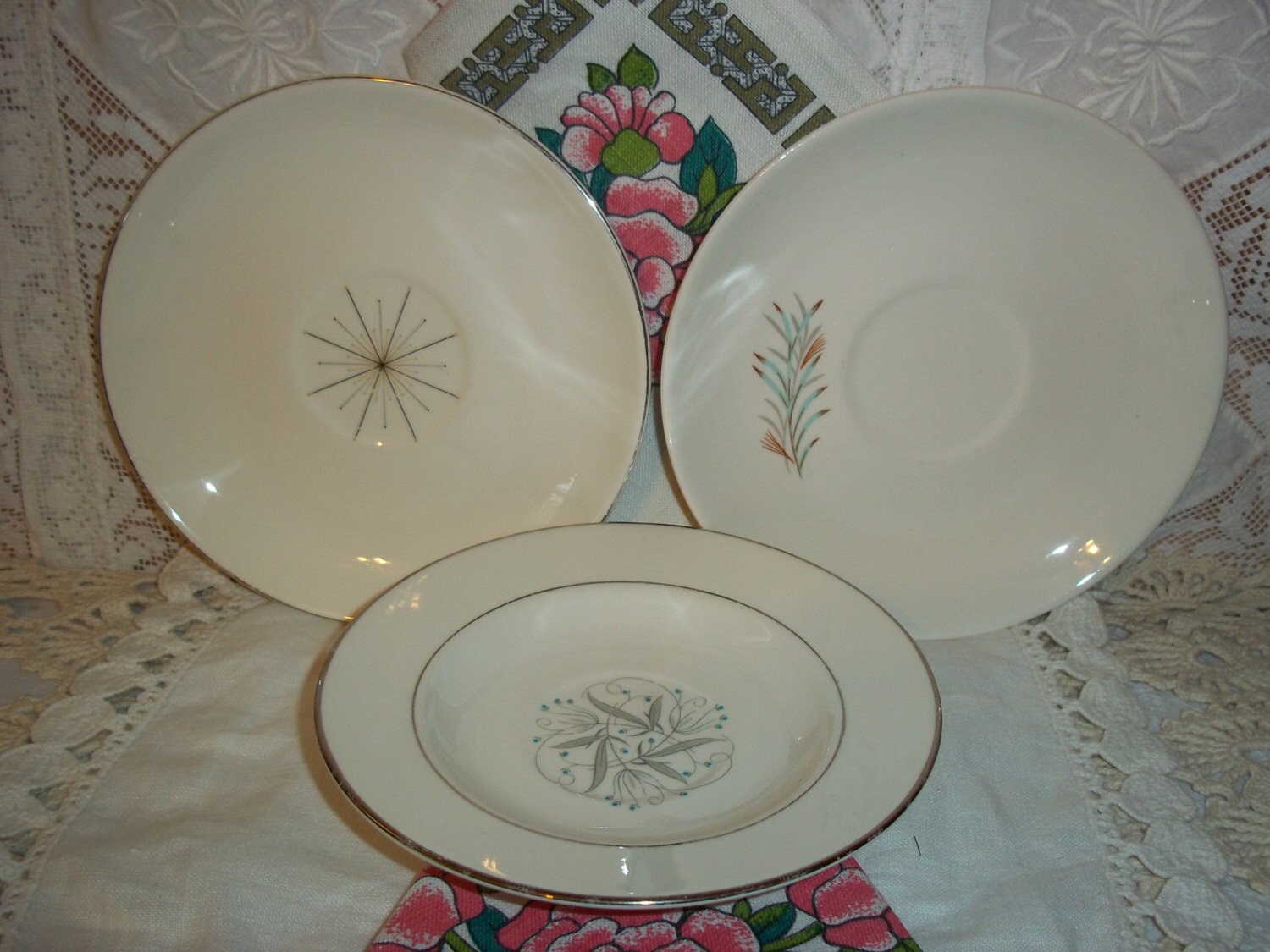 Vintage, Homer Laughlin & Fortune, Set of 3 Odd Serving Pieces, Plates ...
