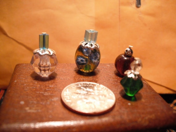 miniature hand crafted Perfume Bottles for Fairy by LightofNature