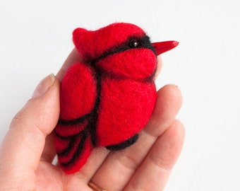 Felted cardinal | Etsy