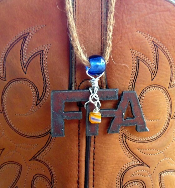FFA FFA Necklace FFA Jewelry Rustic Metal Pendant