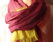 Popular items for lemon yellow scarf on Etsy