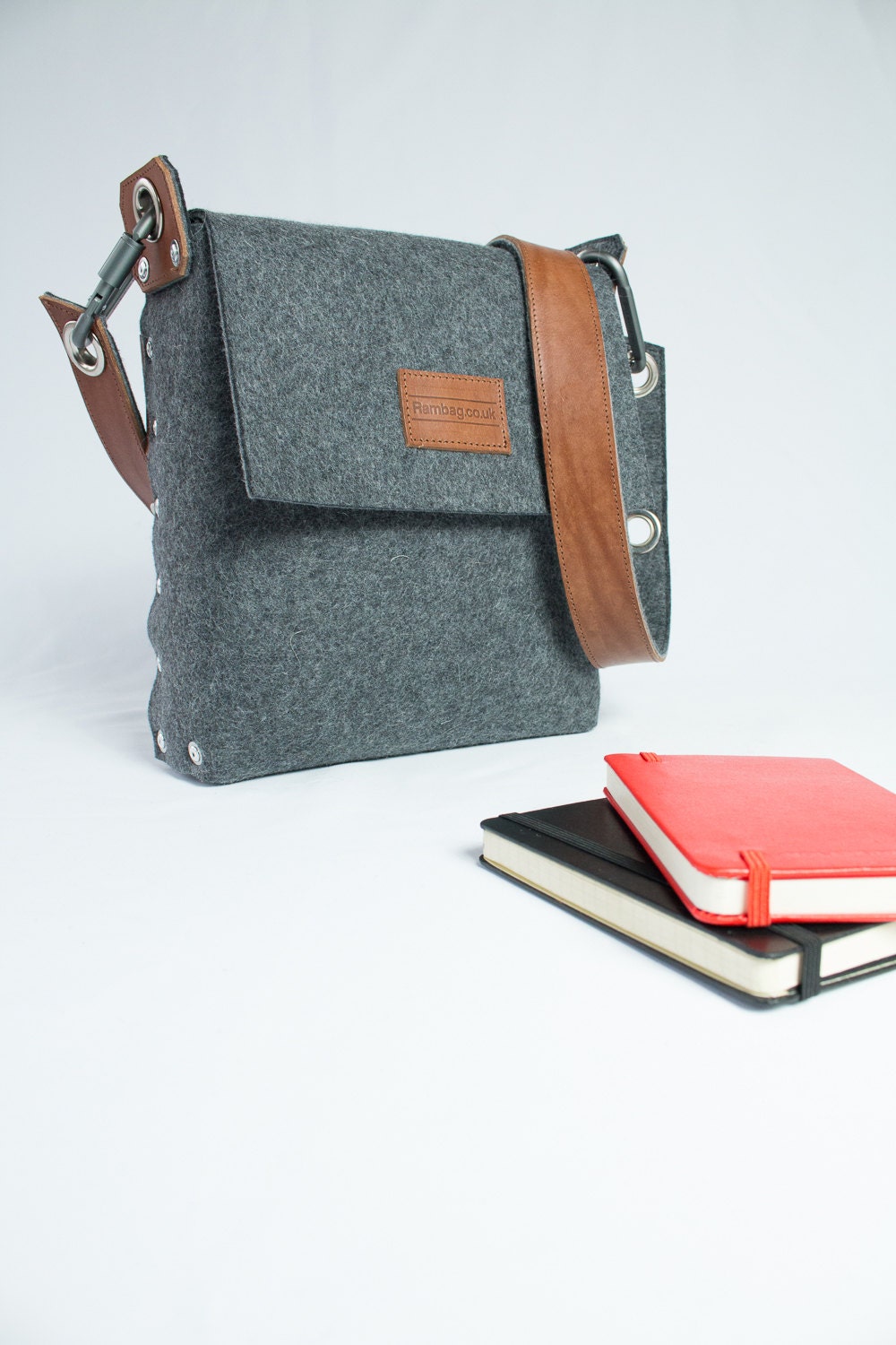 Wool Felt Messenger Bag Satchel bag Felt messenger bag