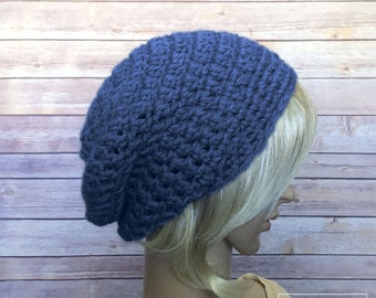 Popular items for blue slouchy hat on Etsy