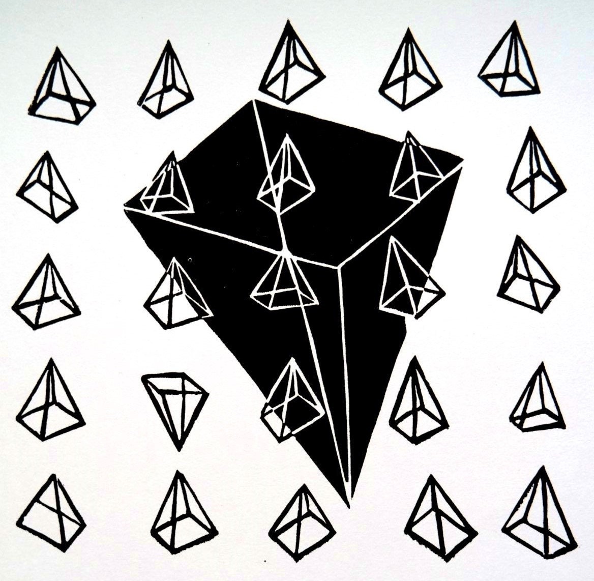Short Run PrintTurning Quadrahedron by ChloeWilderArt on Etsy