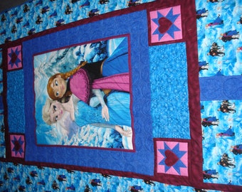 Items similar to Frozen twin size quilt. Hand made on sewing machine ...