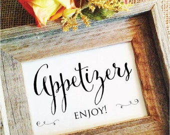 Appetizer sign | Etsy