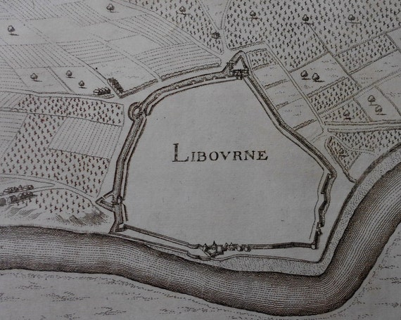 Map Showing Libourne France