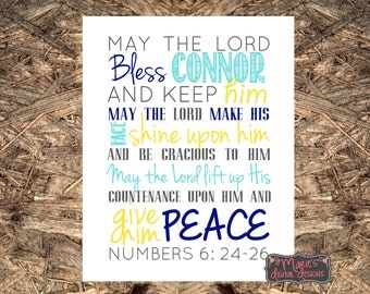 Items similar to Numbers 6:24-26, The Lord Bless You, Inspirational ...