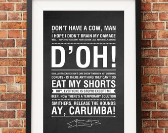 The simpsons poster | Etsy