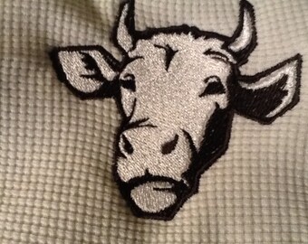 Cow embroidery | Etsy