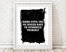Popular items for work hard print on Etsy
