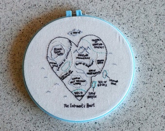 Embroidery Piece / The Introvert's Heart / Finished Embroidery Design