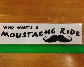 Moustache Ride Super Troopers movie vinyl decal sticker