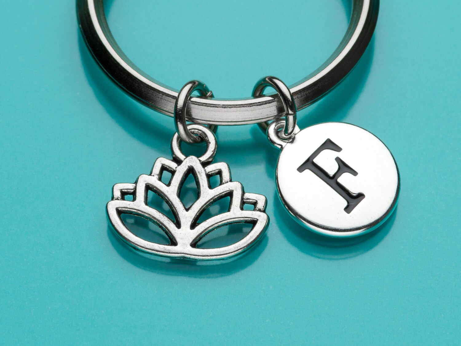 Lotus Keychain Lotus Flower Key Ring Yoga Charm Religious