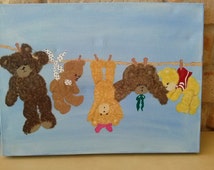 Popular items for teddy bear painting on Etsy