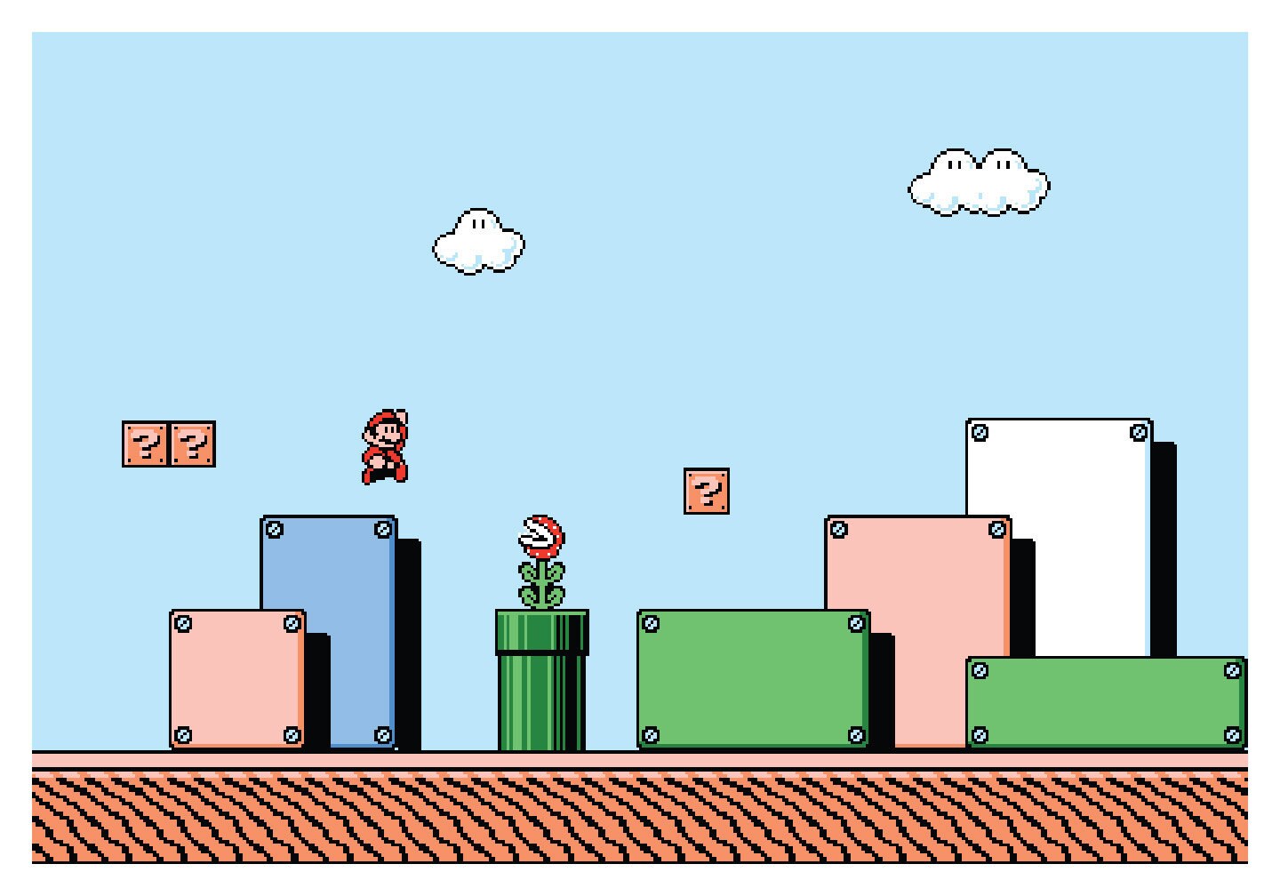 Nintendo Super Mario Brothers 3 Level 1 Poster