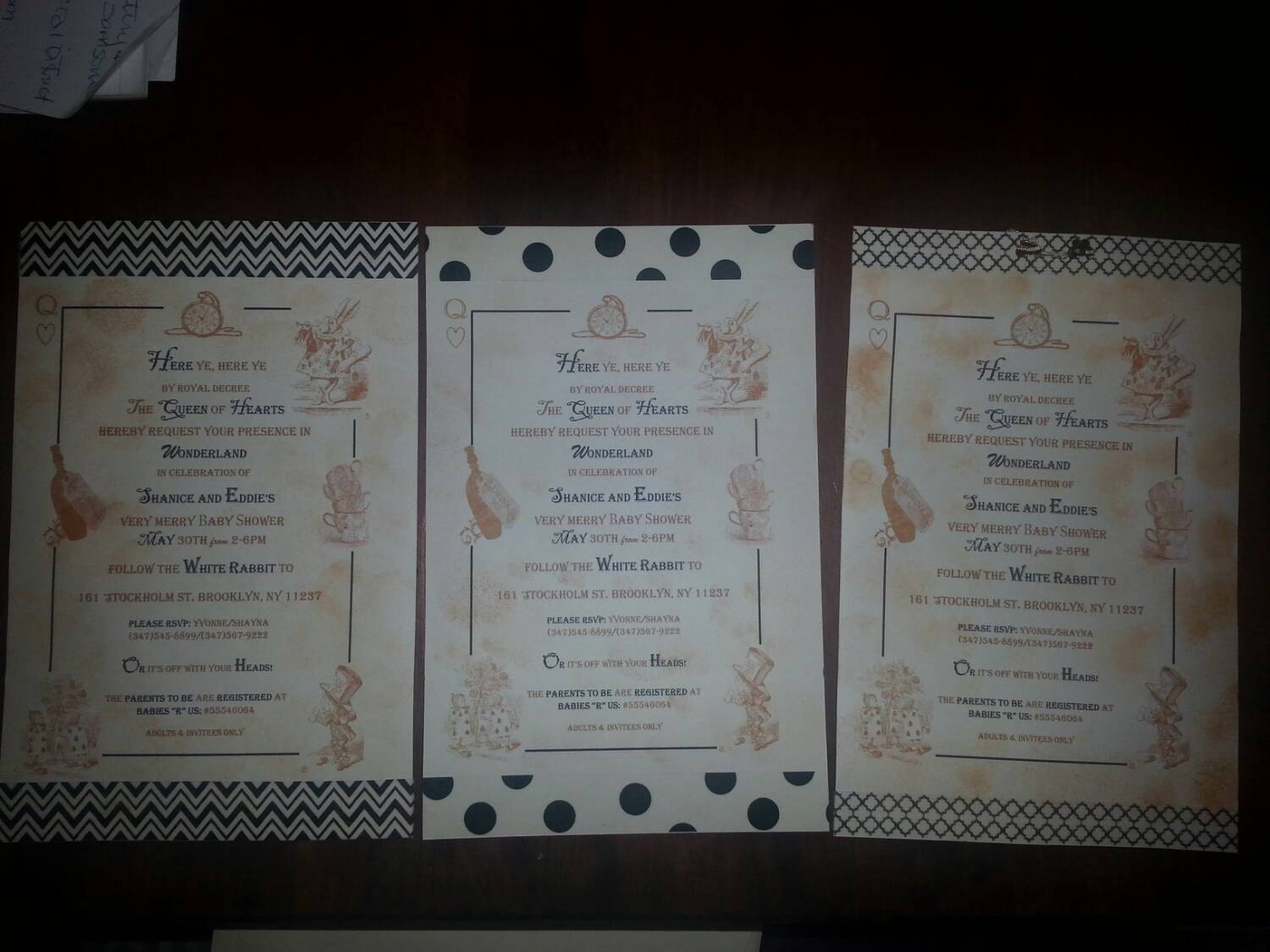 Alice in Wonderland inspired single page double sided Alice in Wonderland inspired single page double sided