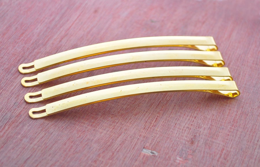 20PCS Gold tone long PARIS metal bobby pins extra longHair