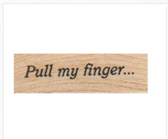 Stamping rubber stamp Humor Rubber stamp quote Pull My Finger