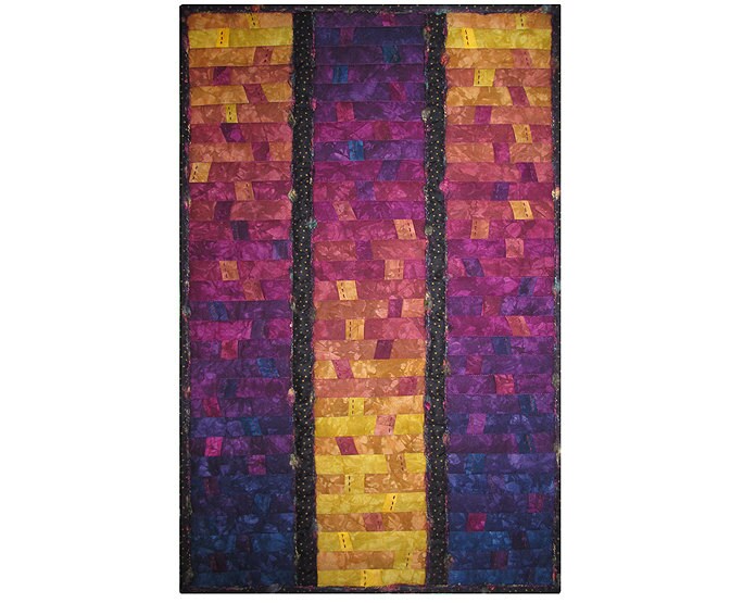 Large Abstract Art Quilt Fabric Wall Hanging Fiber Art
