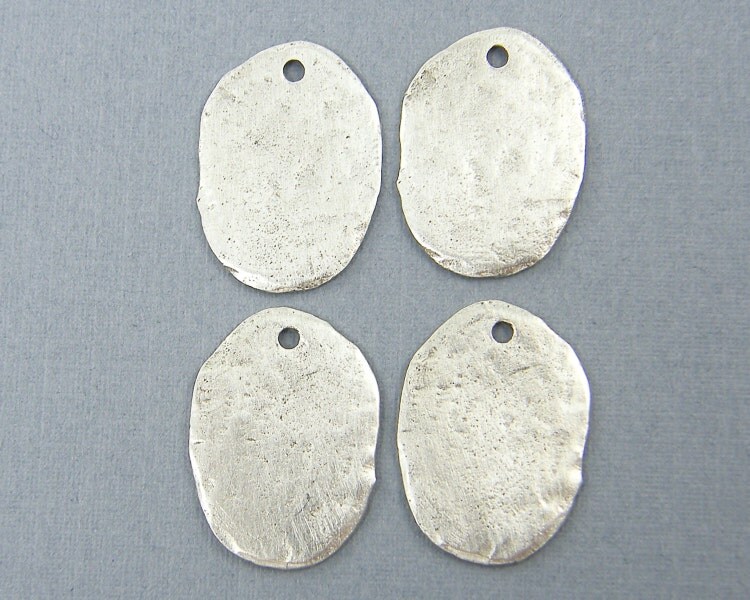 Rustic Silver Charms Pewter Coin Charms Boho by TheBeadDreamer