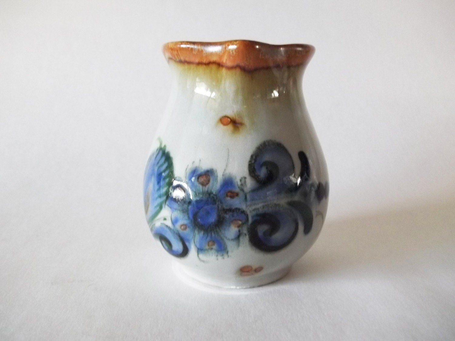 Vintage Ken Edwards Mexican Pottery Cream Pitcher, Mexico Stoneware ...