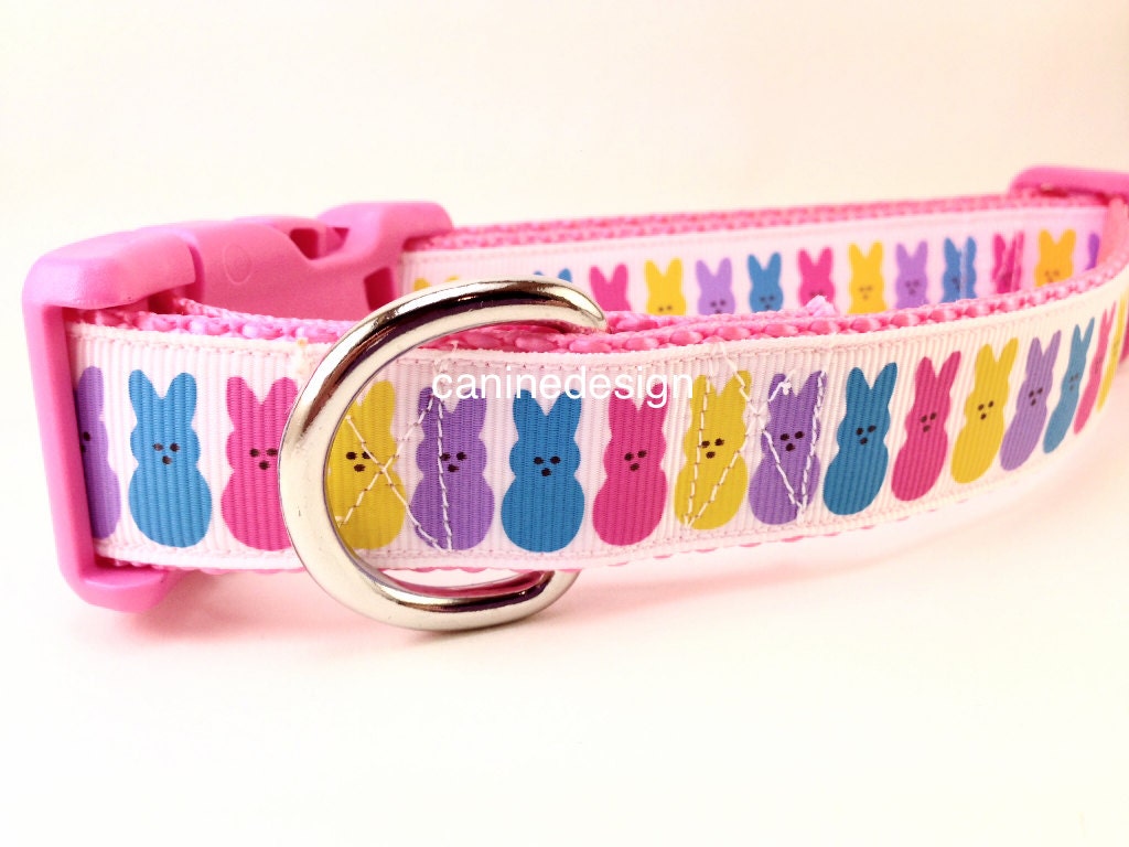 Easter Dog Collar Easter Bunny 1 inch wide adjustable