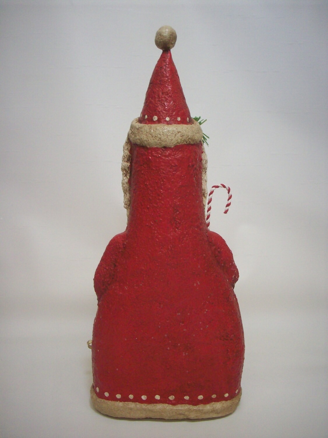 Primitive Paper Mache Folk Art Santa