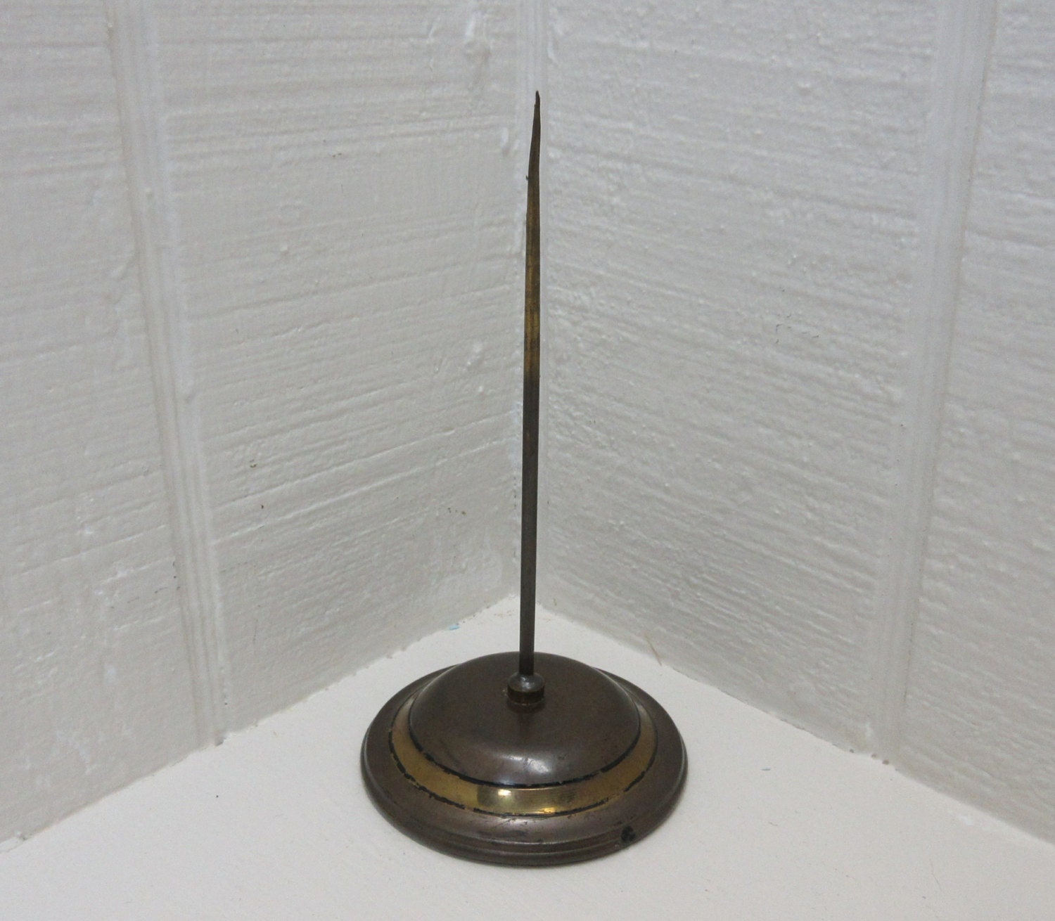 Vintage Metal Receipt Spike Receipt Holder by thejunkman on Etsy