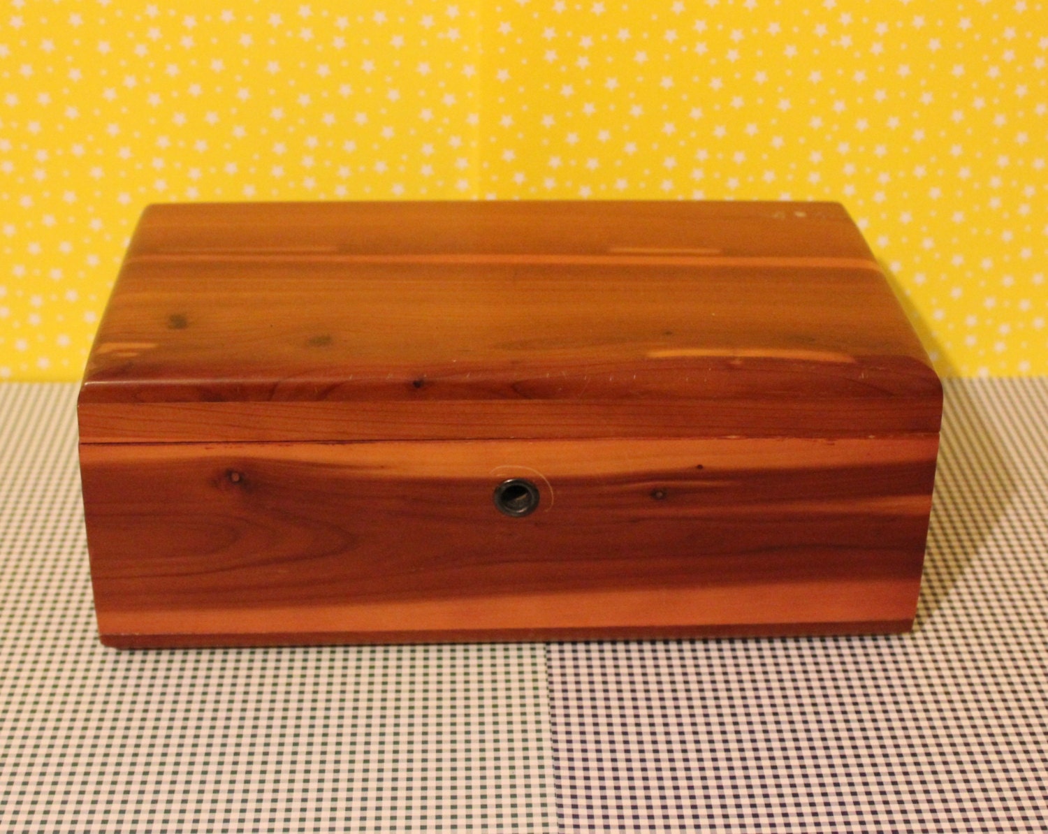 Lane Keepsake, Trinket Wooden Box Edwinburg Texas. 9″ wide – Haute Juice