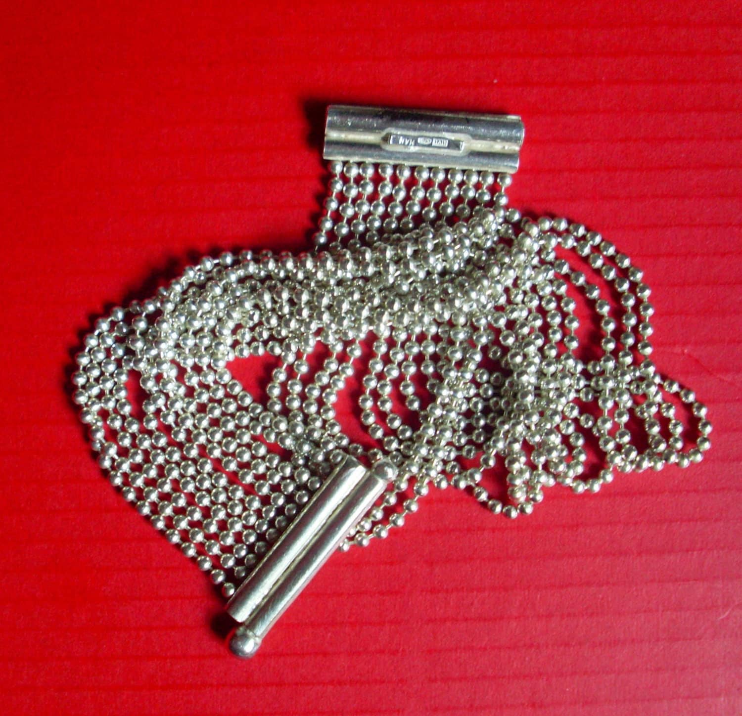 Sterling Silver Bracelet Italy 925 HAN Vintage Bracelet Ball Bead Chain ...