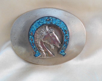 Items similar to Horseshoe Belt Buckle - Pinup Ladies Belt - Cowgirl ...