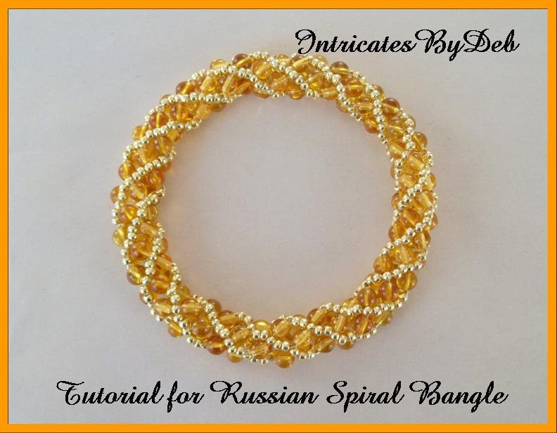 Tutorial Beaded Twisty Russian Spiral Bangle Bracelet