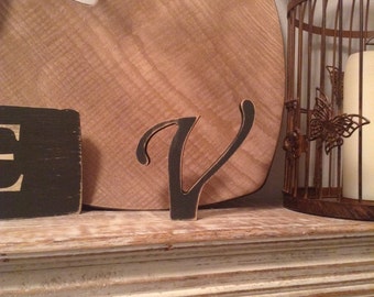 Wooden letter v | Etsy