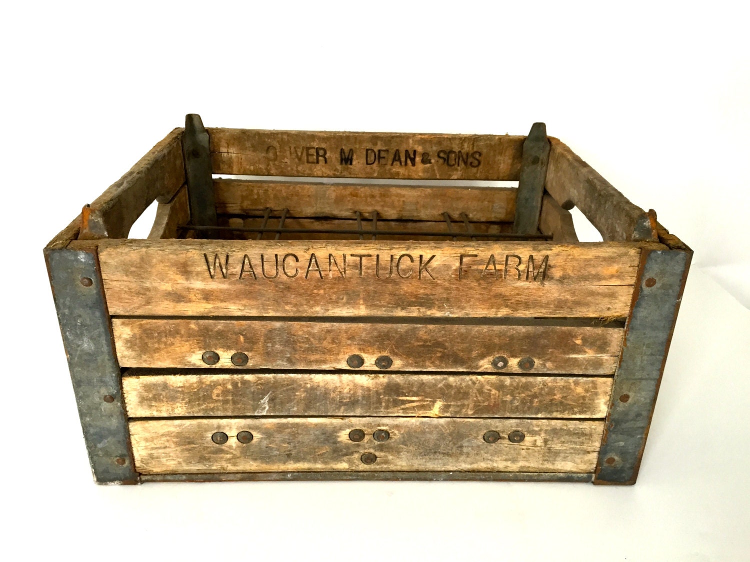 Wood and metal milk crate rustic – Haute Juice