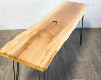 Live edge wood desk | Etsy