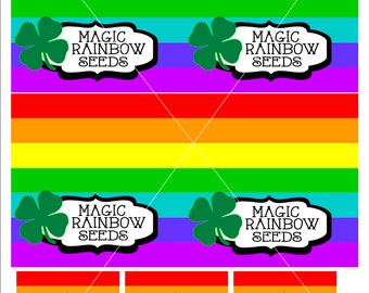 Instant Download Printable "Rainbow Seeds" for kids St. Patrick's Day